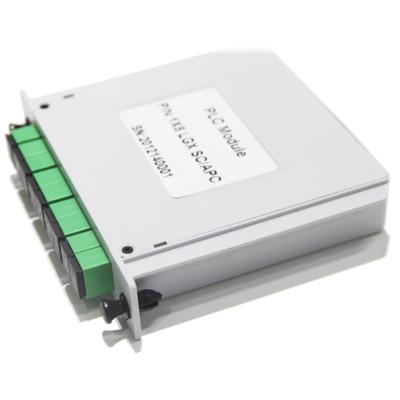China 1x8 Fiber Optic Splitter PLC LGX Box SC APC Connector For FTTX PON for sale