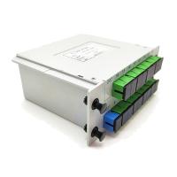 China FTTH Fiber Optic Splitter , Cassette Plc Splitter 1x16 SC APC Connector for sale
