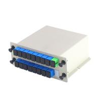 China FTTH 1x16 LGX Box Type Splitter SC APC UPC Fiber Optic PLC Splitter ABS Cassette Plug in Type Splitter Single Mode for sale