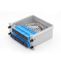China FTTH 1x16 LGX Box Type Splitter SC APC UPC Fiber Optic PLC Splitter ABS Cassette Plug in Type Splitter Single Mode for sale