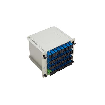 China LGX Cassette Type 1*4 1*8 1* 16 1*32 SC UPC FTTH Epon Gpon Fiber Optic Box Plc Splitter for sale