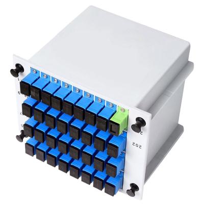 China Low Insertion Loss 1x32 Abs Box Plc Splitter For PON GEPON Networks for sale