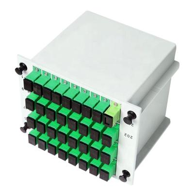 China LGX Box PLC Fiber Optic Splitter 1x32 Cassette Type For PON Networks for sale