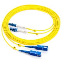 China SC UPC-LC UPC Fiber Optic Patch Cord Single Mode Duplex 3.0mm G657A Lzsh Cable for sale