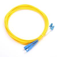China SC UPC-LC UPC Fiber Optic Patch Cord Single Mode Duplex 3.0mm G657A Lzsh Cable for sale