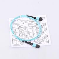 China PVC LSZH Mtp Mpo Patch Cable UPC / APC 0.3dB Insertion Loss for sale