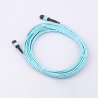 China OM3 MTP Mpo Fiber Cable , PVC LSZH Mpo Patch Cord Compatible with Fast Ethernet for sale