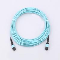 China OM3 MTP Mpo Fiber Cable , PVC LSZH Mpo Patch Cord Compatible with Fast Ethernet for sale