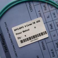 China MPO MTP Fiber Optic Patch Cord PVC LSZH OM3 With Low Insertion Loss for sale