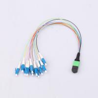China Ribbon Type Mpo Fan Out Cable SM MM High Reflection Loss With APC for sale