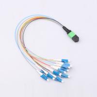 China Ribbon Type Mpo Fan Out Cable SM MM High Reflection Loss With APC for sale