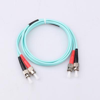 China OM4 St To St Fiber Patch Cable Duplex OFNR PVC LSZH 3.0mm for sale