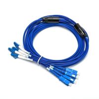 China SC-LC Fiber Optic Patch Cord Armoured Singlemode 4 Core PVC LSZH 3.0mm for sale