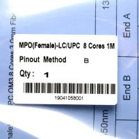China MPO-LC Fiber Optic Patch Cord 8 Core Aqua Round Bundle OM3 PVC LSZH 3.0mm for sale