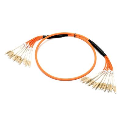 China 12 Core Fiber Optic Patch Cord , 3m 10Gb Fiber Optic Cable Lc To Lc for sale