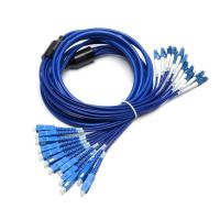 China LC To SC Multi Mode Fiber Optic Patch Cord 12 Core 3m 10Gb for sale