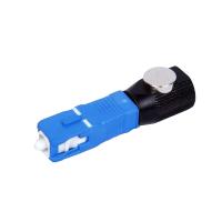 China SC Bare Fiber Optic Adaptor Simplex PVC / Metal Material for sale
