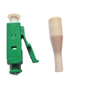 China Green Housing  Lc Apc Fiber Connector 0.9mm SM 50dB Return Loss for sale
