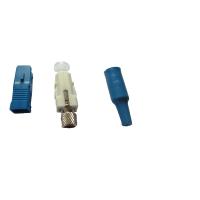 China 0.9mm Sc Upc Optic Fiber Connector Telecomunication Class Blue Housing for sale
