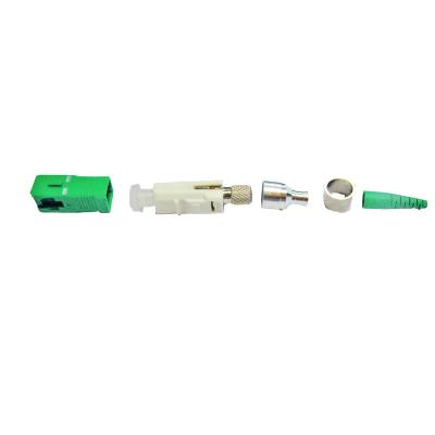 China Green Housing  Fiber Optic Accessories SC APC 2.0mm 50dB Return Loss for sale