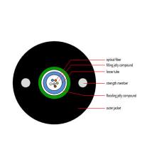 China Outdoor Single Mode G652D Armoured Fibre Optic Cable GYXTW Steel Wire for sale