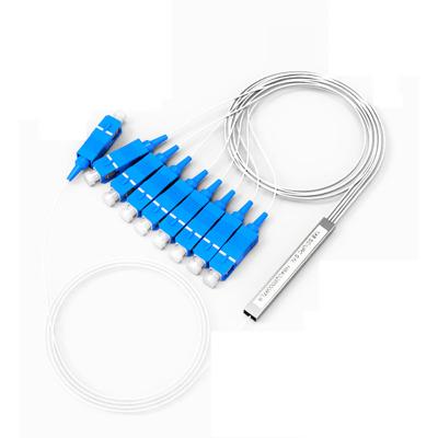 China 8 Way Optical Splitter Fiber Optic 1*8 Sc Upc Plc Splitter 0.9mm G657A1 Cable For Terminal Box for sale