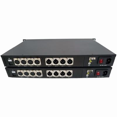 China 4Ch Bidirectional Balanced Audio To Fiber Converter With XLR Connector for sale