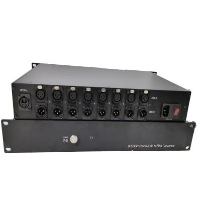 China 8ch Bidirectional Balanced Audio To Fiber Converter for sale