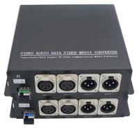 China Two Way 2-Ch Xlr Audio To Fiber Converter Broadcasting Voice Audio Over A Single Sc/St/Fc/Lc Fiber for sale