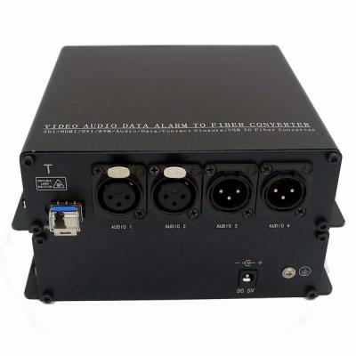 China Broadcasting 2-CH 2 Way 3 Pin Xlr To Fiber Converter Converter/Transceiver/Transmitter And Receiver for sale