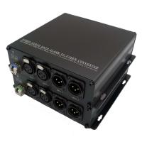 China Bi-Di XLR Balanced Audio To Fiber Converter 2-Ch 3 Pin XLR for sale