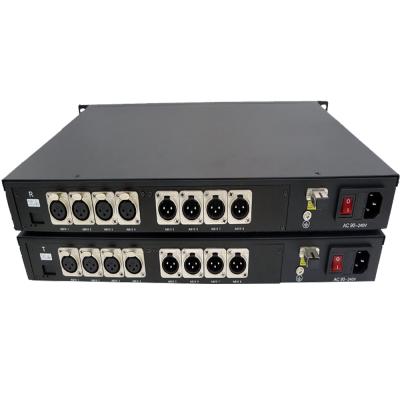 China 4 Ch 2 Way Balanced Audio To Fiber Optic Converter Radio And Broadcasting Balanced Audio Over Fiber To XLR Audio Fiber for sale