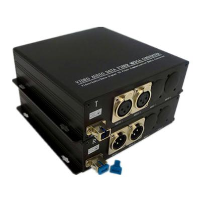 China 2CH Unidirectional AES EBU Audio Over Fiber Extender For Broadcast System for sale