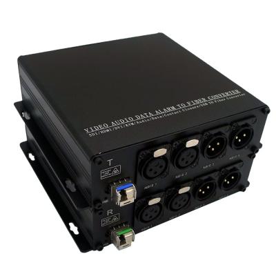 China Bi Directional Video Audio Data Fiber Media Converter 2 Ch To 20 Kilometers 1 SM Fiber Or 500 Meters 1mm Fiber for sale