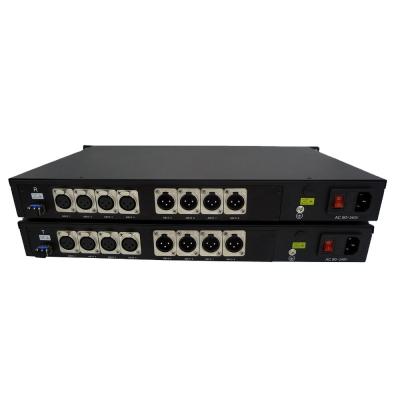 China XLR Bi Directional Audio To Fiber Converter 4 Ch 2 Way for sale