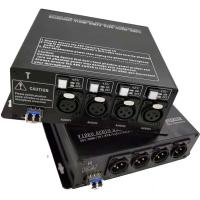 China Digital xLR to fiber optic converter With Switchable 48V Phantom Power Supply for sale