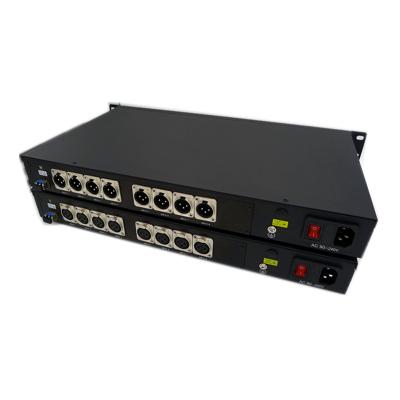 China Balanced 8ch XLR Audio To Fiber Converter Broadcast Studio for sale