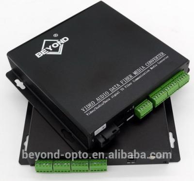 China TV Production Live Streaming And Camera Accessories 8 BIDI Contact Closure To Fiber Optical Converter for sale