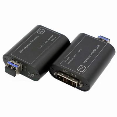 China SM OM3 DVI Over Fiber Extender optic transport system EDID programming for sale