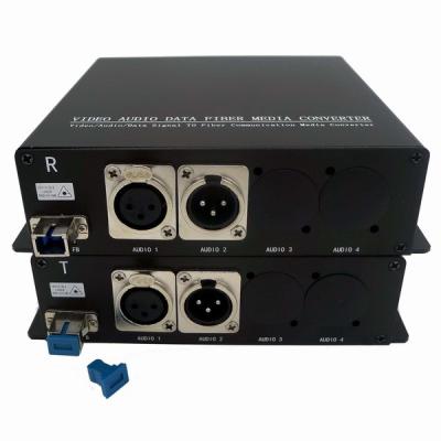China Broadcast and Studio Audio To Fiber Converter with 3pin XLR Audio Interface for sale