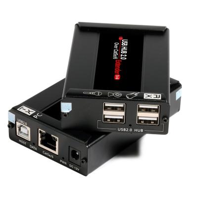 China 2 port USB 2.0 extender over Cat5/Cat6 cable for sale