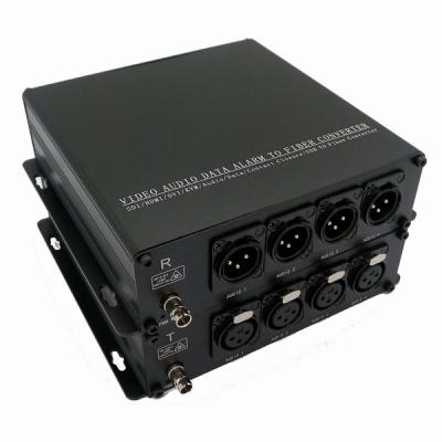 China 4ch Balanced Audio to Fiber Converter for sale