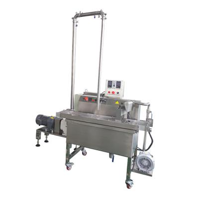 China Automatic Continuous Chocolate Enrobing Machine with Melting Tank 220V 1.8kW for sale