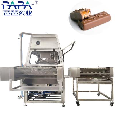China Industrial Cake Pastry Enrobing Machine 400mm 1200mm Belt Width Chocolate Coater for sale