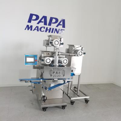 China Papa P188B Automatic Four Hoppers Mooncake Encrusting Machine 60-99pcs/min 220V for sale