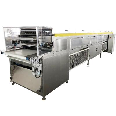 China Automatic Finger Biscuit Chocolate Coating Machine 400mm Belt Width 380V for sale