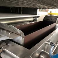 China Automatic Finger Biscuit Chocolate Coating Machine 400mm Belt Width 380V for sale