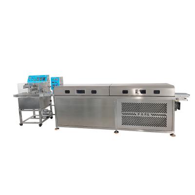 China PE8-PE60 Chocolate Enrobing Machine | 8-60kg Capacity | 220V Single Phase | Food Grade 304 Stainless Steel for sale