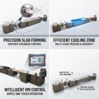 China Candy Bar Making Machine P403 Industrial Nougat Chocolate Protein Caramel Bar Production Line with PLC Control Enrobing System for sale