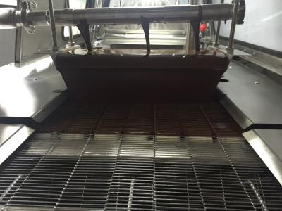 China Industrial Chocolate Enrobing Machine 400mm Belt Width 380V Three Phase for sale